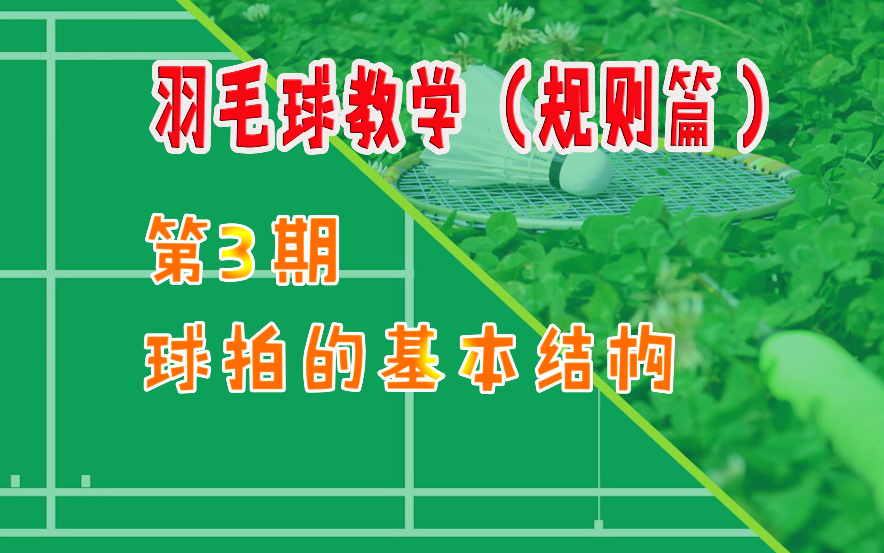 第三期 羽毛球和羽毛球拍的基本结构(规则篇)