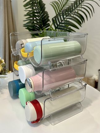 有了这个可叠加的架子 家里的保温杯凉水杯就不会乱放了#杯子收纳 #...