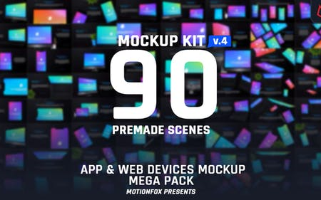 AE模板-80套设备样机模型手机模型样机平板电脑模型样机笔记本模型...