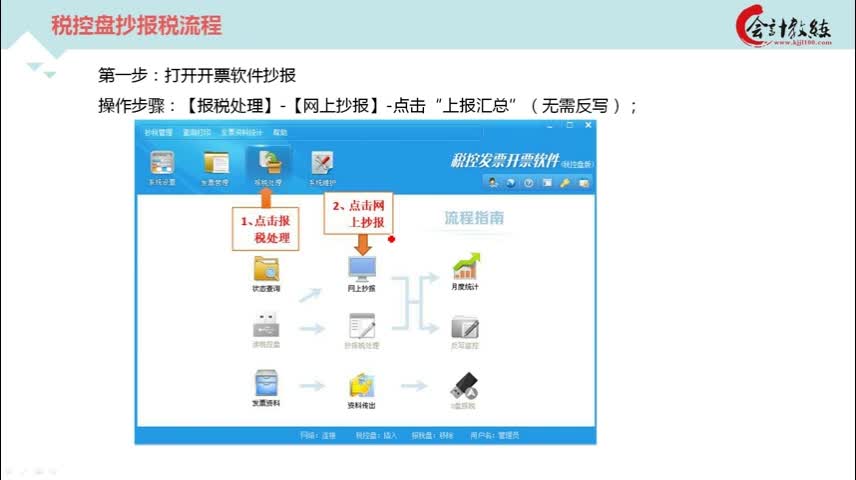 报税流程_报税软件_百旺税控盘报税处理