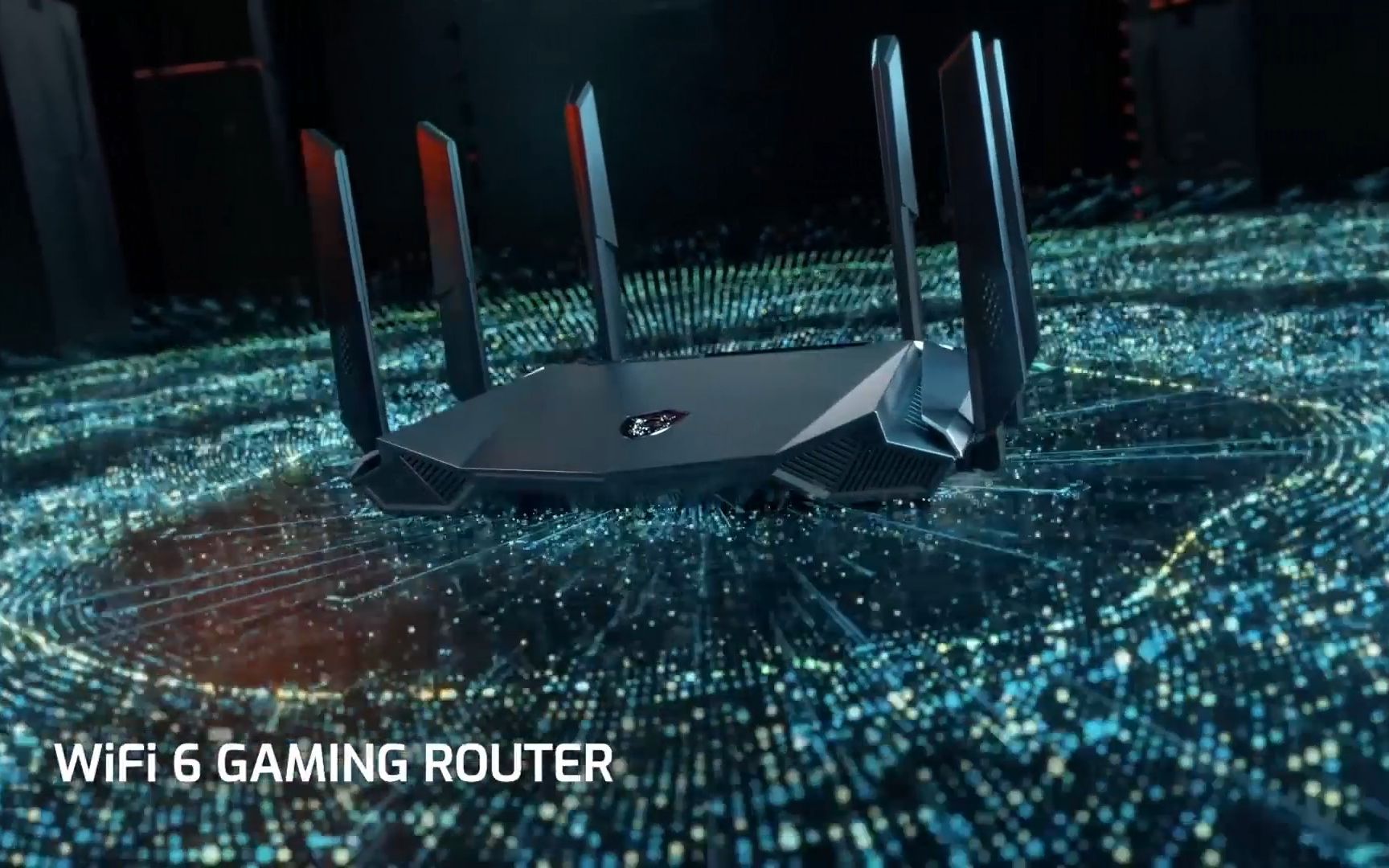 三维动态设计-RadiX AX6600 WiFi 6三频游戏路由器