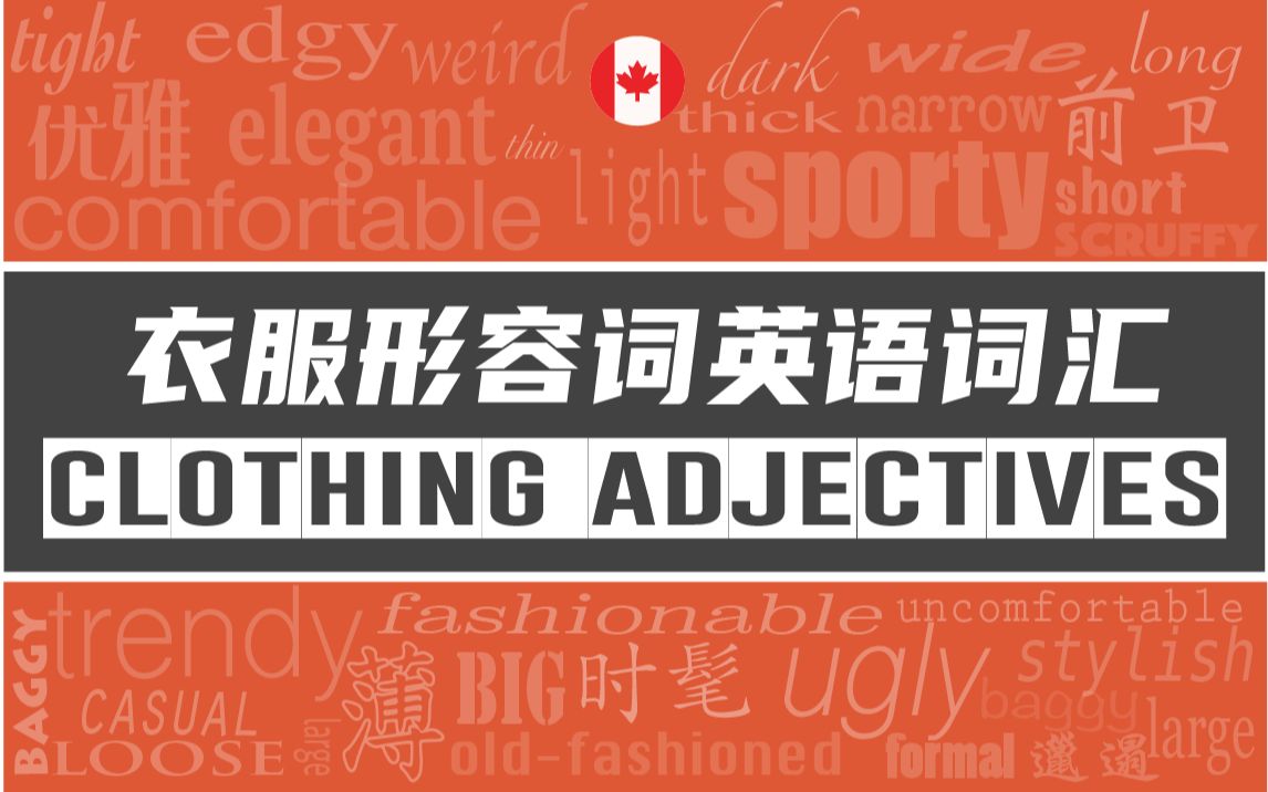 衣服形容词英语词汇,精准用英语描述穿衣风格与合身度