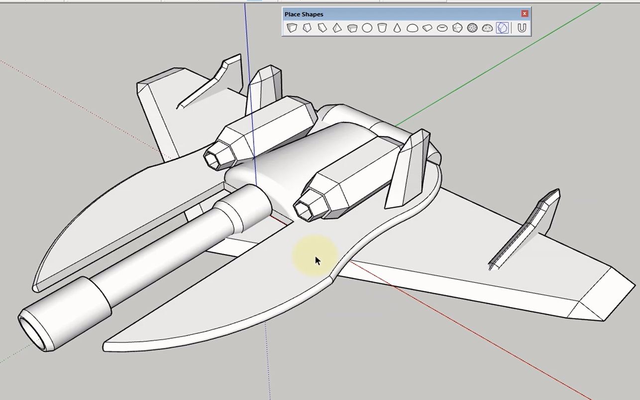 sketchup建模 飞机模型