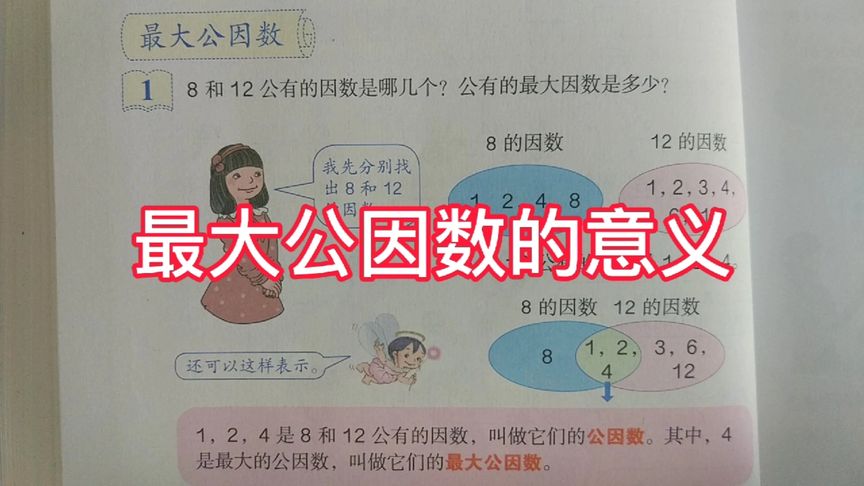人教版数学五年级下册最大公因数的意义