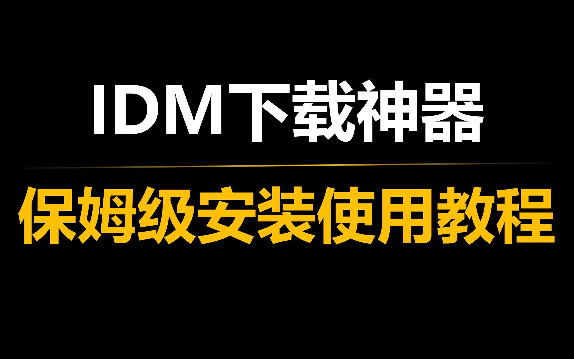 IDM，保姆级安装使用教程
