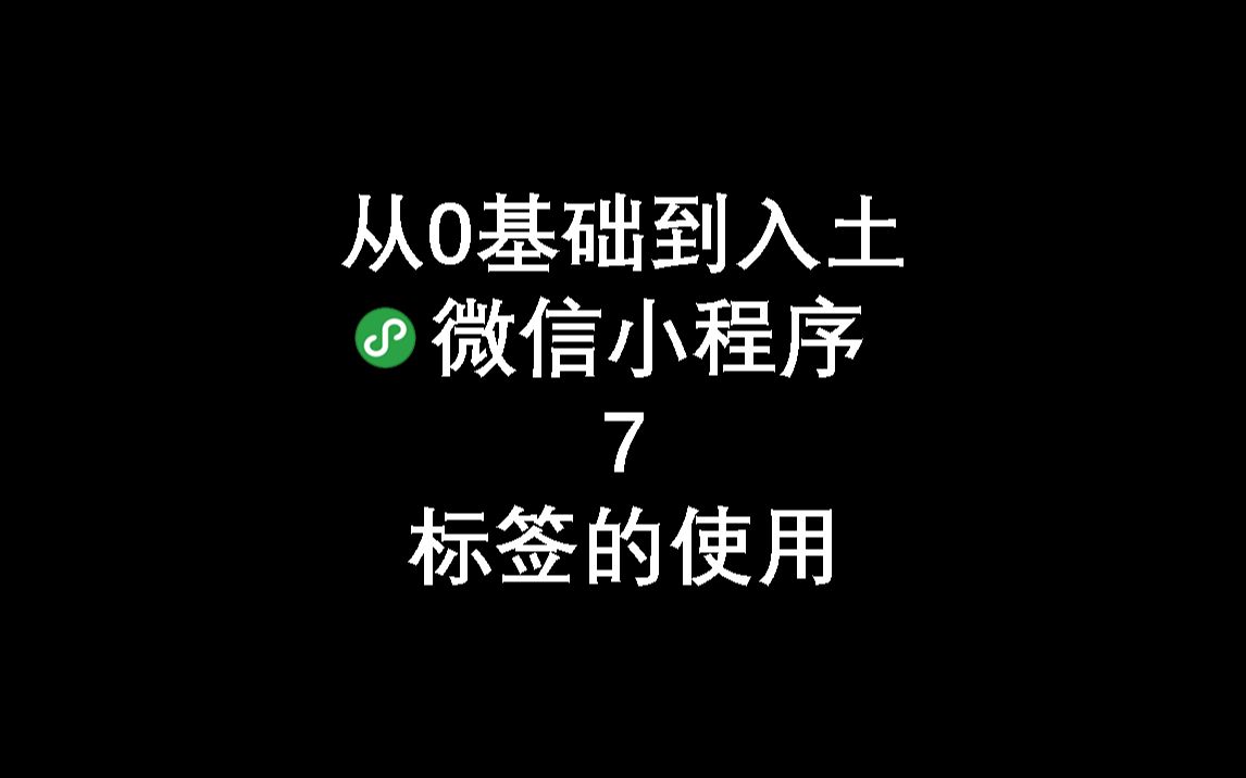 微信小程序开发之标签的使用【麦壳】