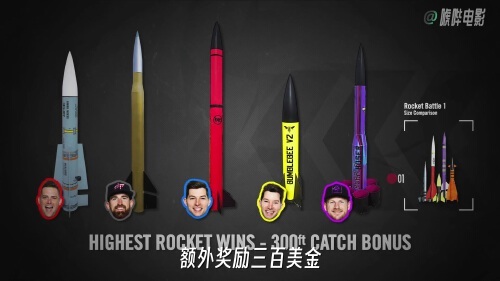 国外小伙自制火箭模型,谁的火箭飞的最高,谁就能获得奖金