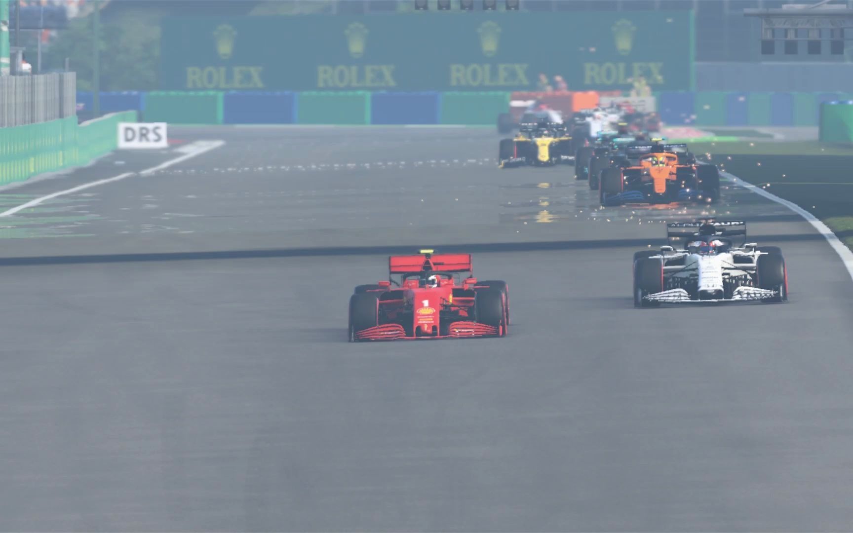 F1 2020【游戏】匈牙利站正赛剧情模拟 法拉利SF1000VS梅奔W11 是...
