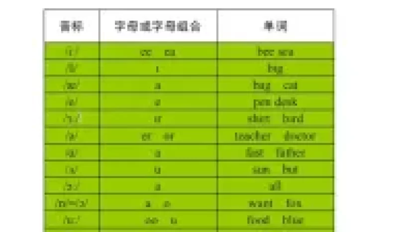 ...学音标用音标记单词!一张表快速学会48个英语音标 小学初一必学课程