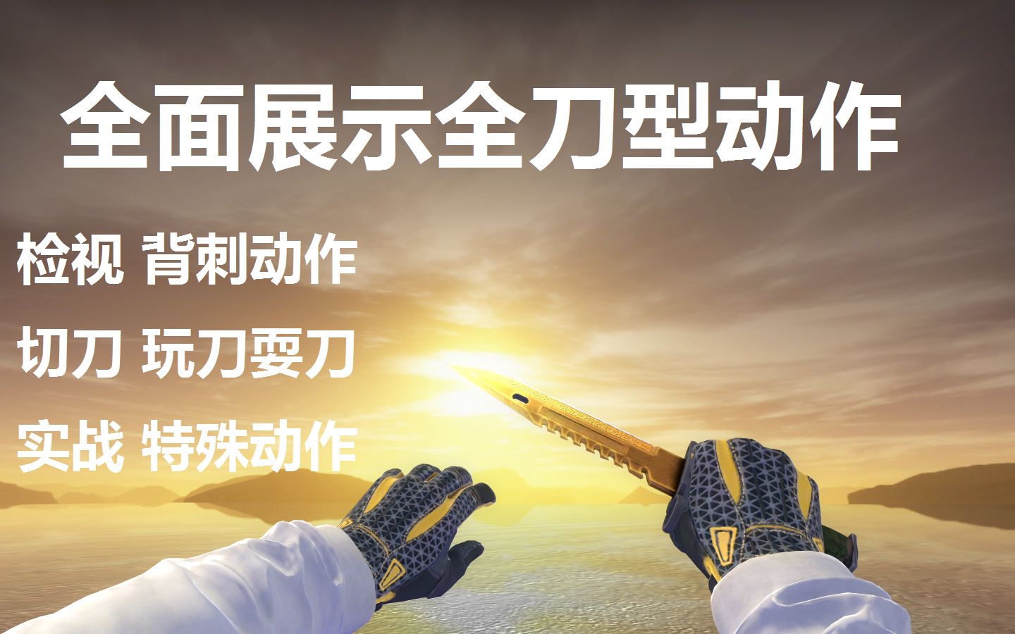 【CSGO】惊了!史上最全面的全刀型动作展示!检视切刀打狙 背刺动作...