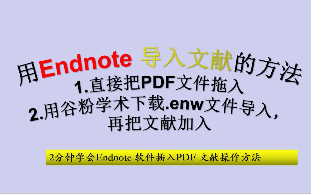 【科研软件操作演示.Endnote】科研小白一看就会的 Endnote 文献导入...