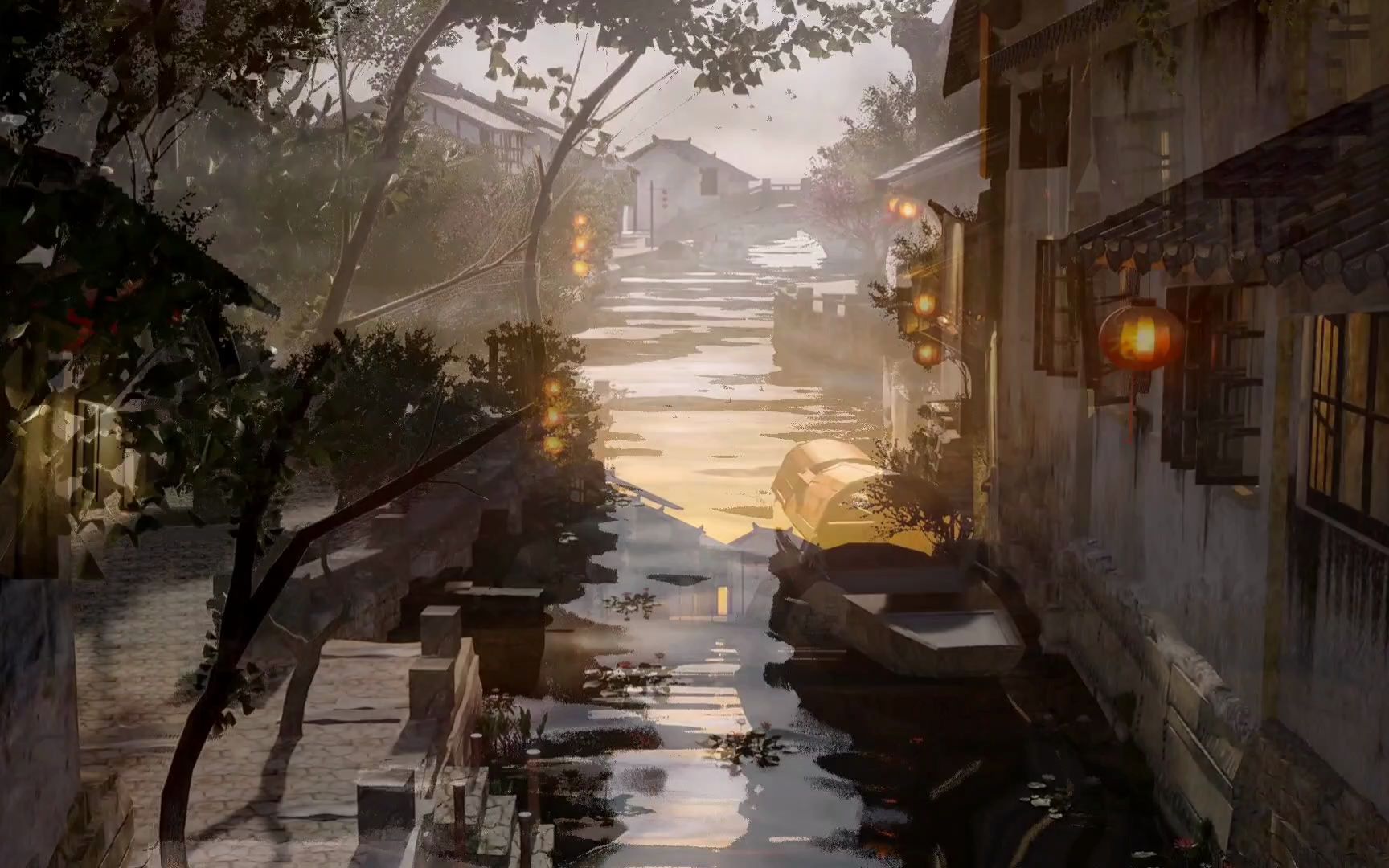三维作品设计《江南古镇》