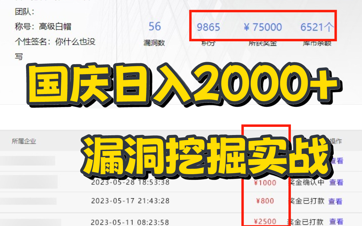 ...入2000+是一种怎样的体验?手把手带你挖掘属于自己的SQL注入漏洞