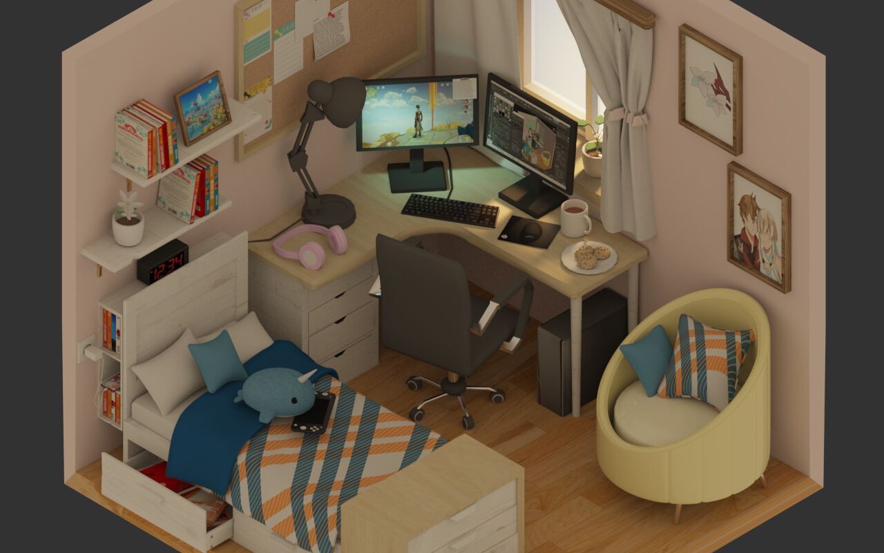 新手场景建模-3Dmax室内小房子模型教学