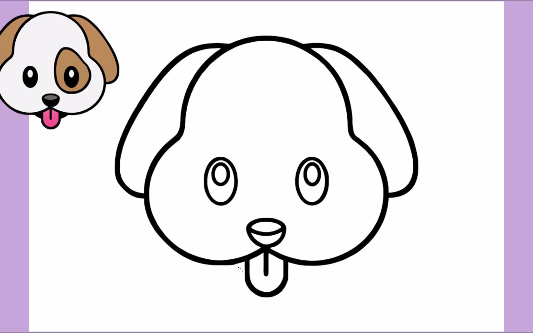 【简笔画】教你一步一步画可爱的狗狗表情包~超级简单的绘画,一看就...