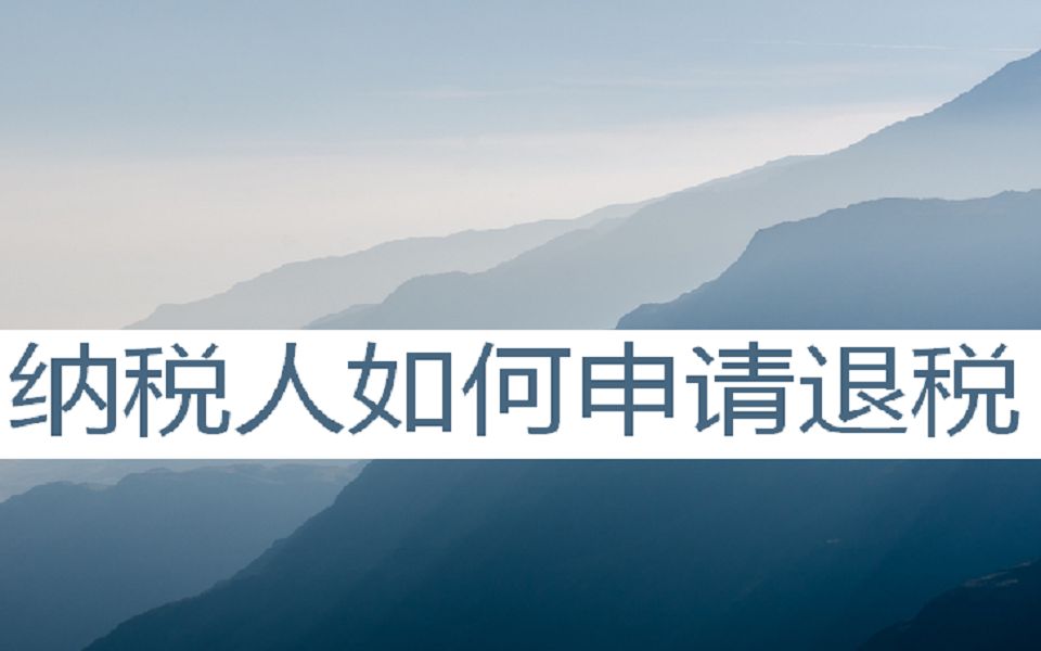 退税申请操作流程