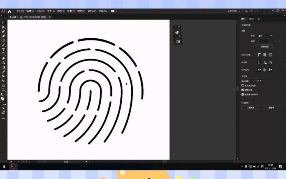ai制作指纹图案