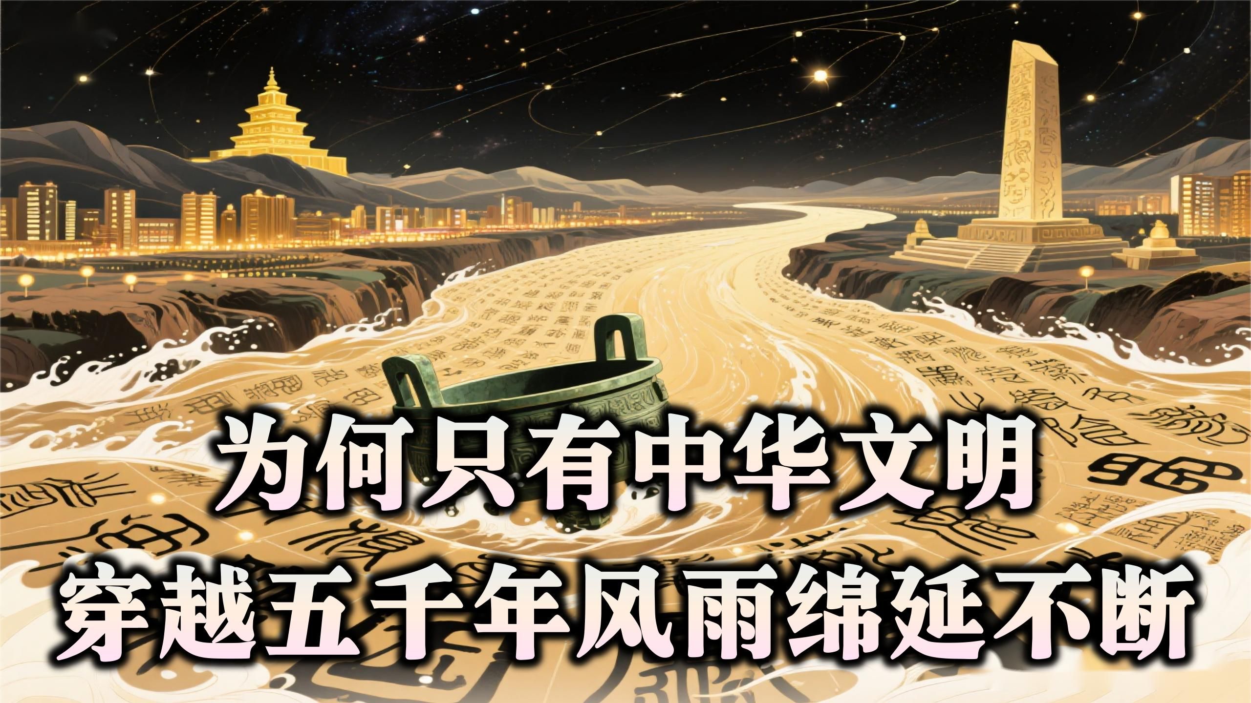 中华文明!四大古文明,为何只有中华文明穿越五千年风雨,至今屹立不倒?