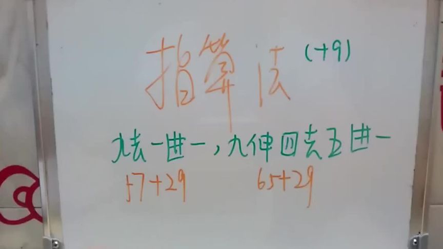 经典幼儿指算法,孩子轻松学加法,+9法则易记易学易计算