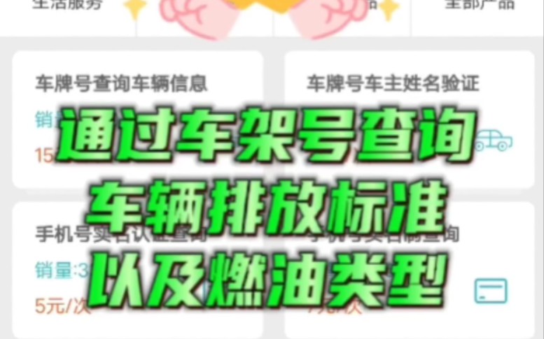 如何快速查询车辆排放标准以及燃油类型
