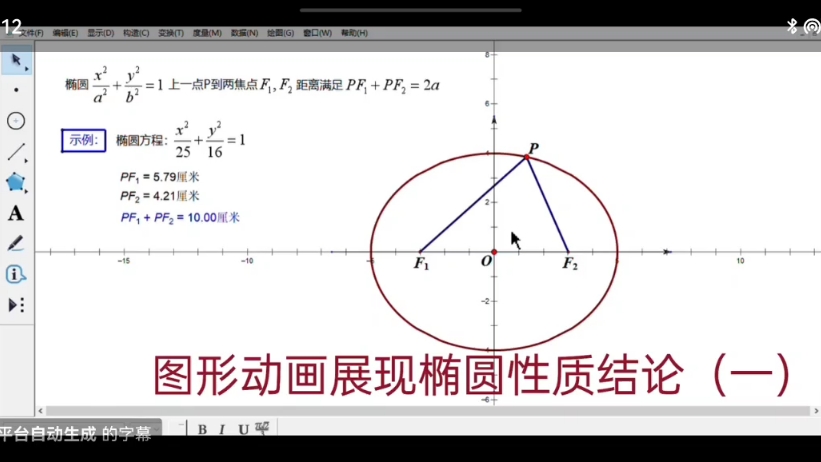 动画高中数学——椭圆(一)
