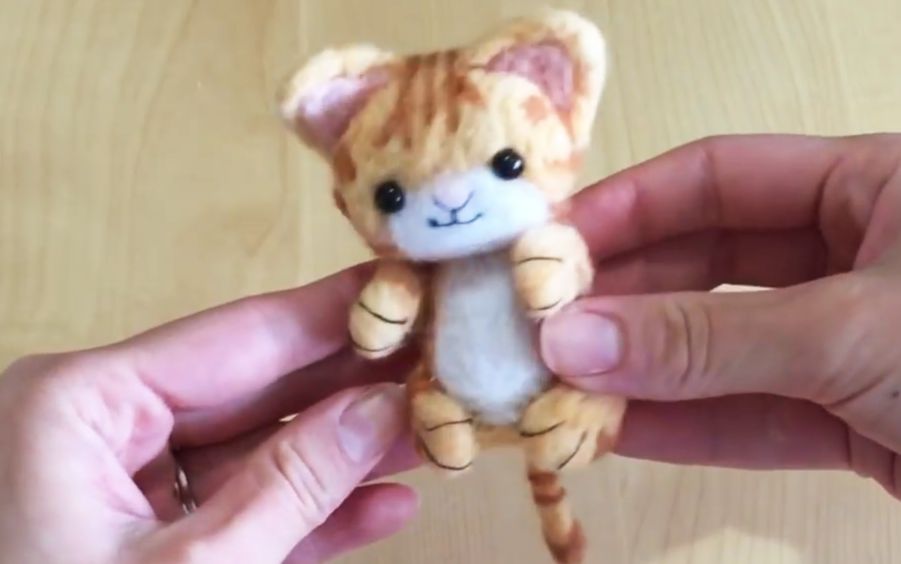 【羊毛毡教程】制作毛毡小猫,问题是要去哪里买材料呢