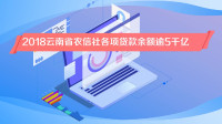 2018云南省农信社各项贷款余额逾5千亿元