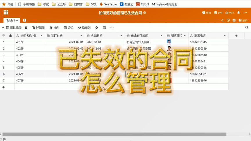 如何管理已失效的合同?
