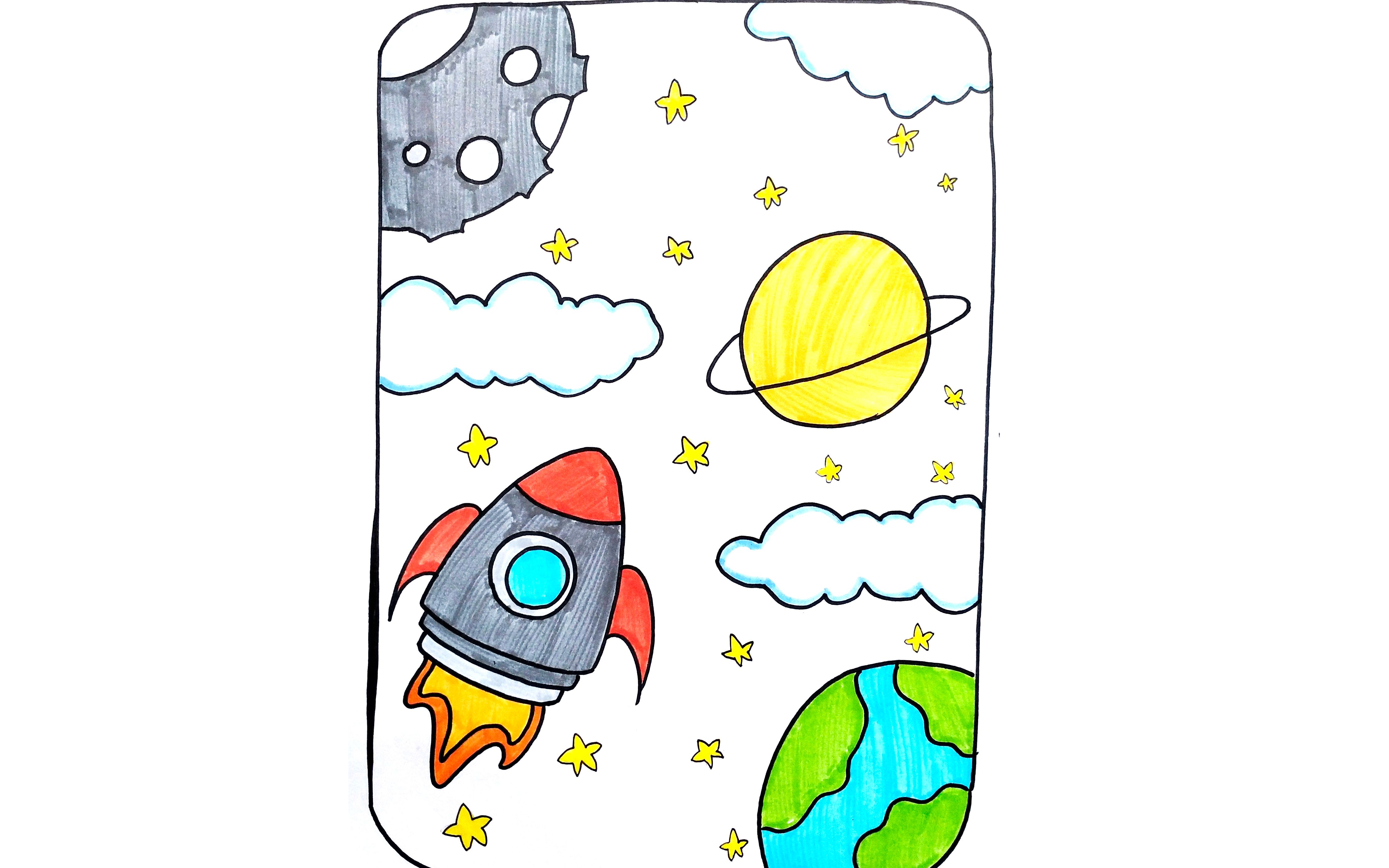 【手绘线描】几个简单的图形就可以组成美丽的宇宙(上)