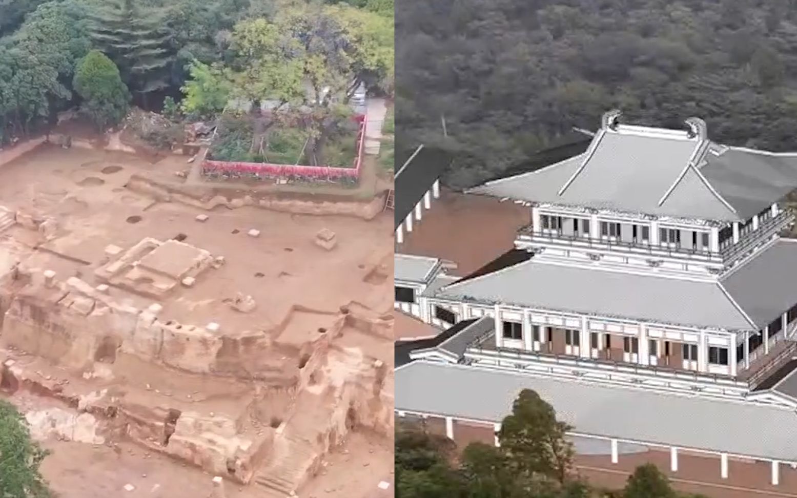 西安发现长恨歌骊宫 朝元阁遗址复原图公布:还原最高水平盛唐建筑