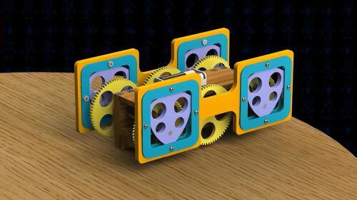 一种简易的行走机器人,原理十分的简单