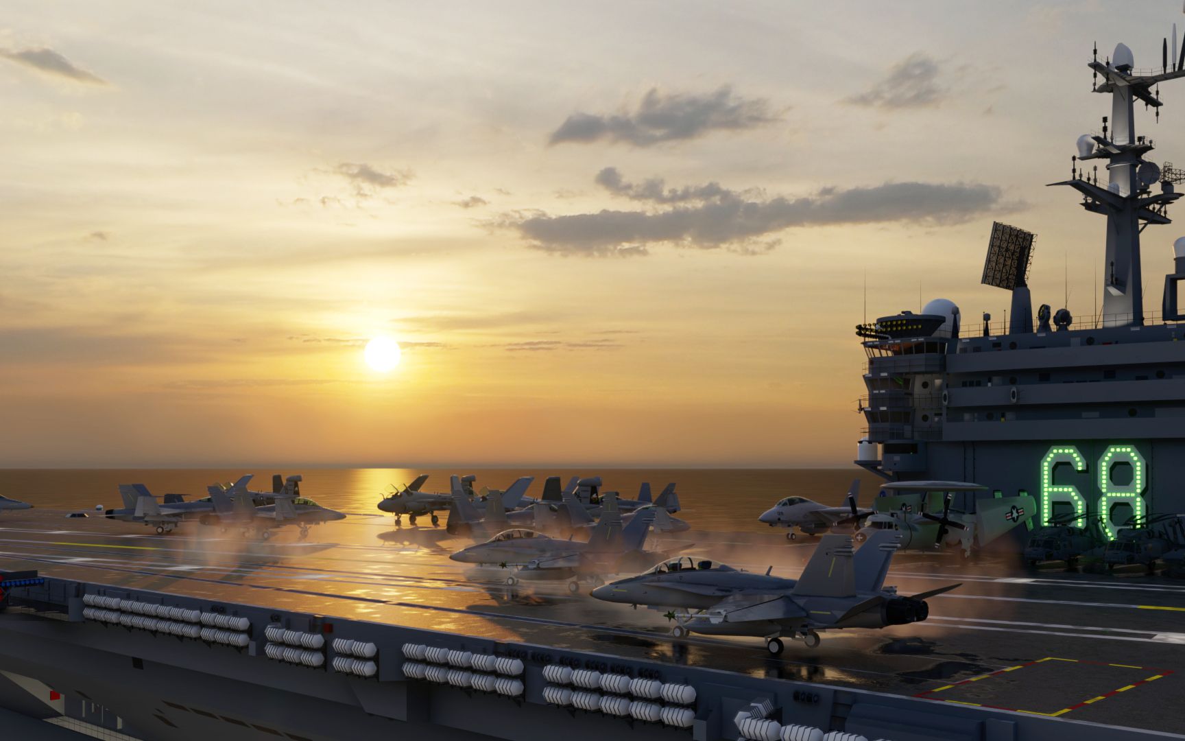 尼米兹/小鹰号航空母舰机库模型分享