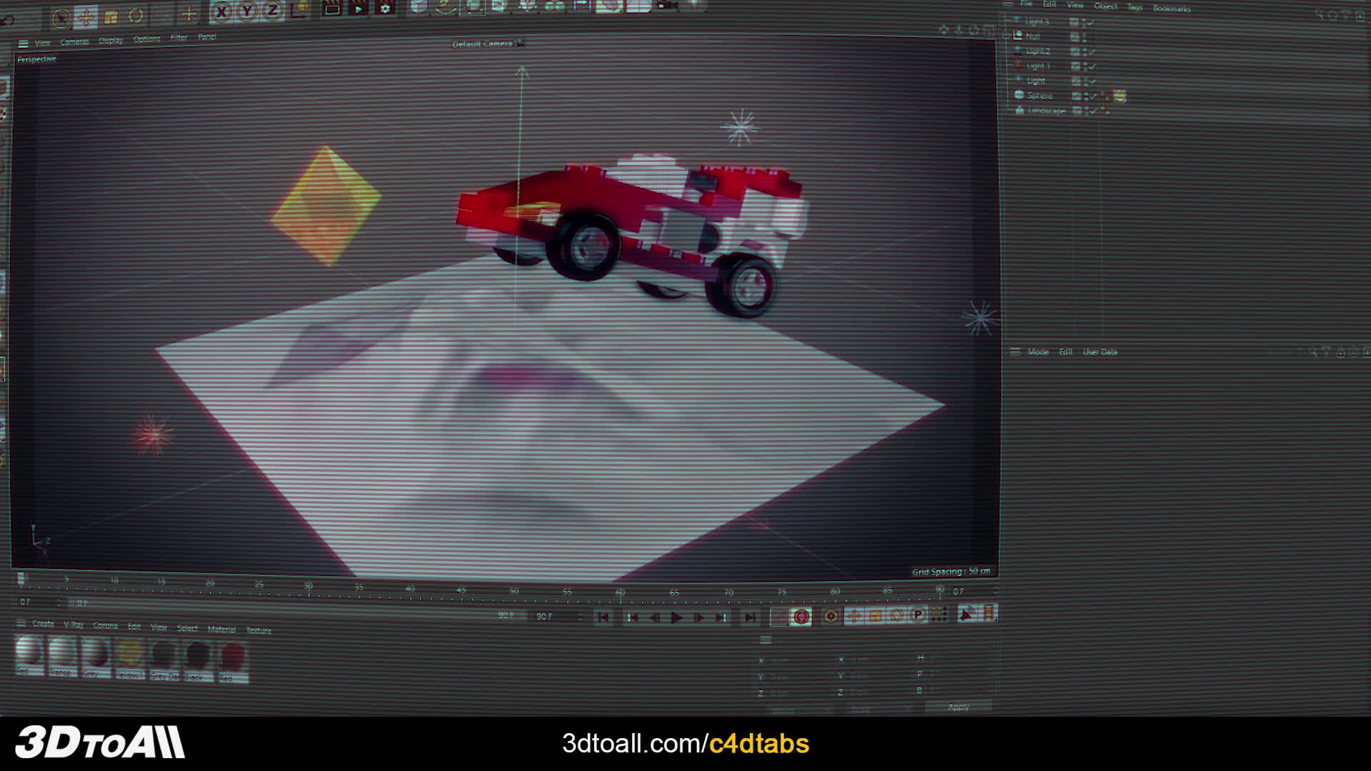 Cinema 4D/Maya/3DS Max插件-项目标签选项卡快速切换插件3Dtoall ...