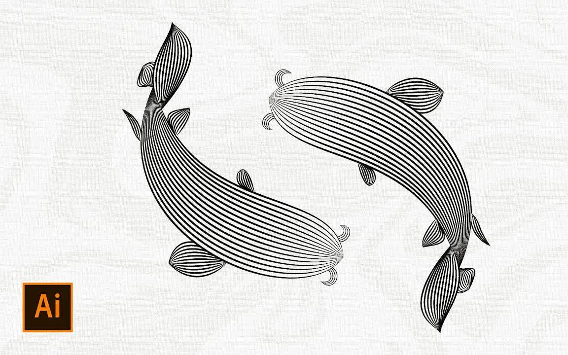 【Ai教程】线条风格插画绘制