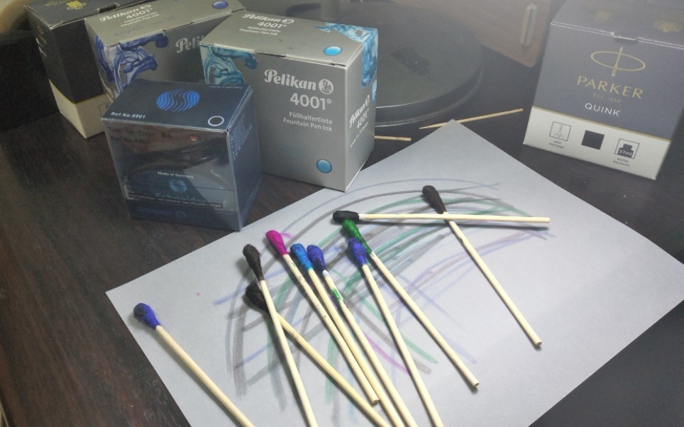 钢笔各种颜色的墨水(预告)