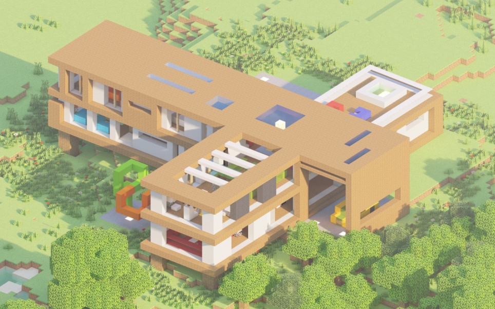 我的世界地图-西欧原木豪华中型私人别墅