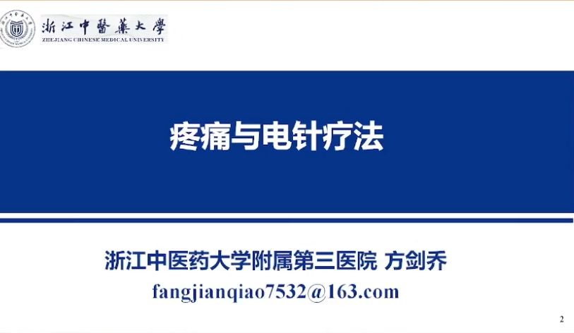 疼痛与电针疗法