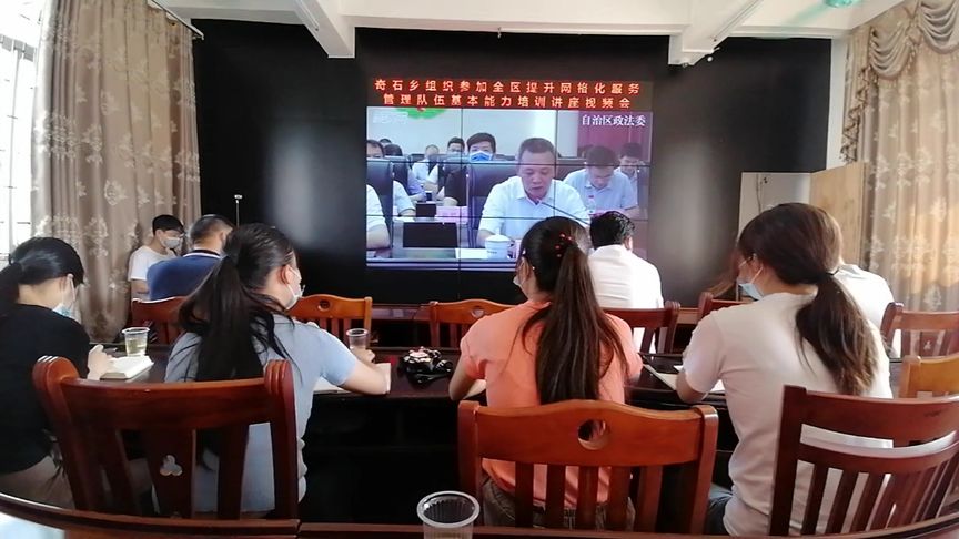 奇石乡综治中心组织召开提升网格化管理队伍基本能力培训视频会