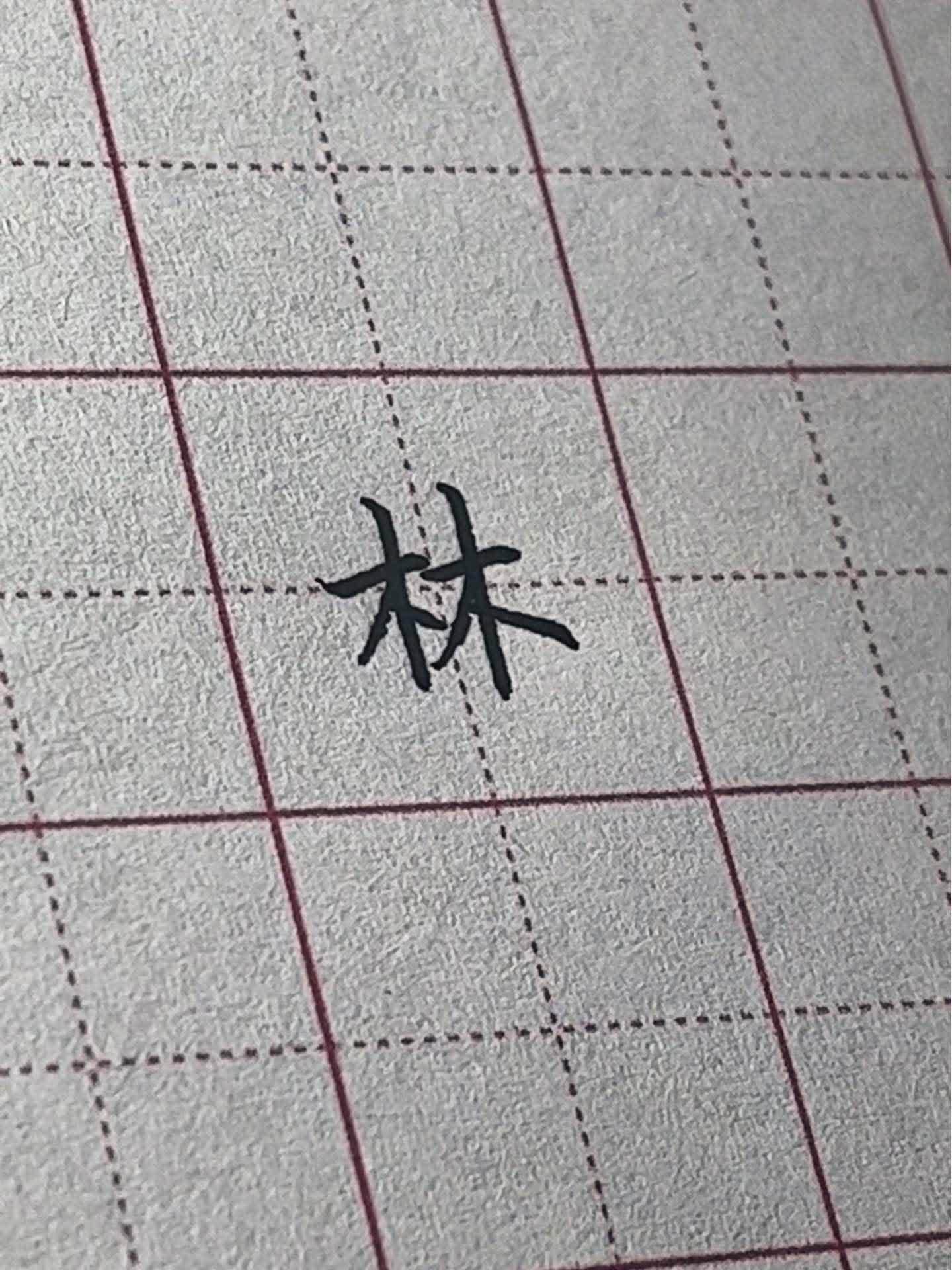 林字的两种写法分享硬笔练字