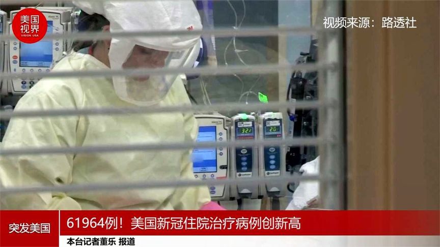 61964例!美国新冠住院治疗病例创新高