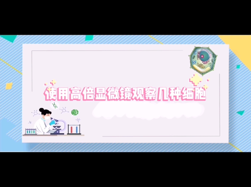 高中生物学实验——使用高倍显微镜观察几种细胞