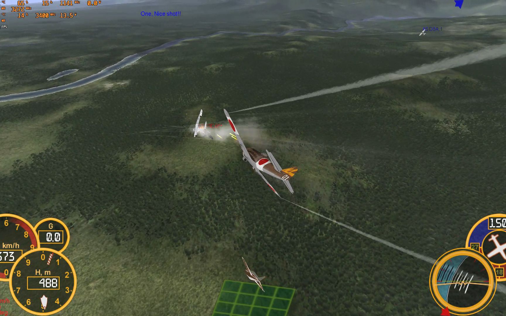 四式战疾风Ki-84一型丙对战野猫F4F和SBD IL-2 Sturmovik 1946 ...