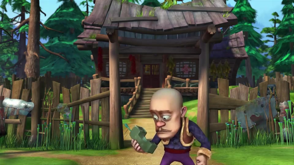 熊出没:秘书还没到光头强家,就被狗熊吓回去了,实在太好笑了!