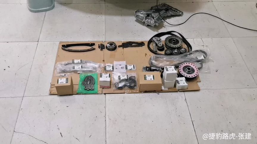 路虎极光ߤ�更换正时链条套件&发电机皮带套件ߑ�#汽车保养与维修