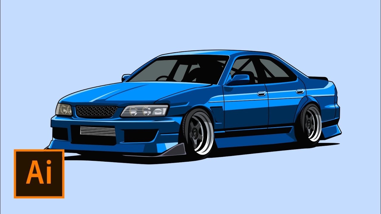使用 Adobe Illustrator 绘制尼桑 Nissan C35 | AI 教程