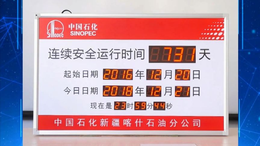 安全运行记录看板为生产安全提供依据,让我们能安全生产