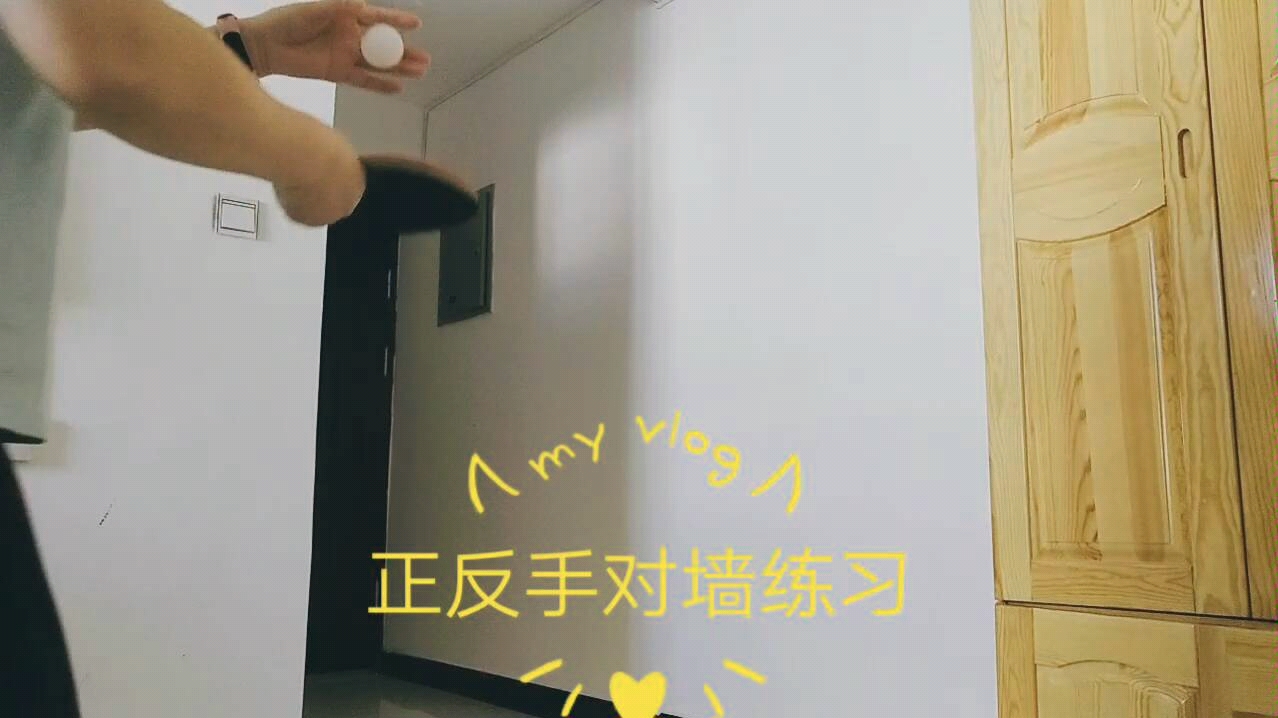 乒乓球对墙正反手训练