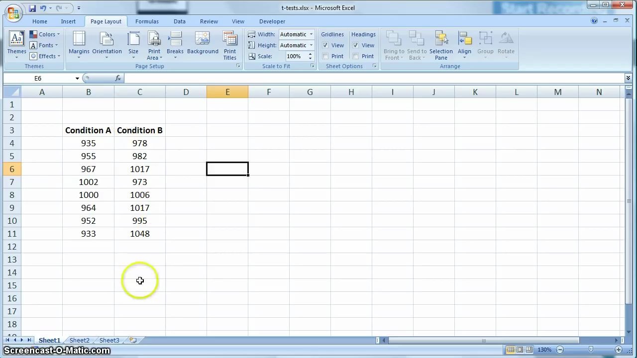 t-test-excel