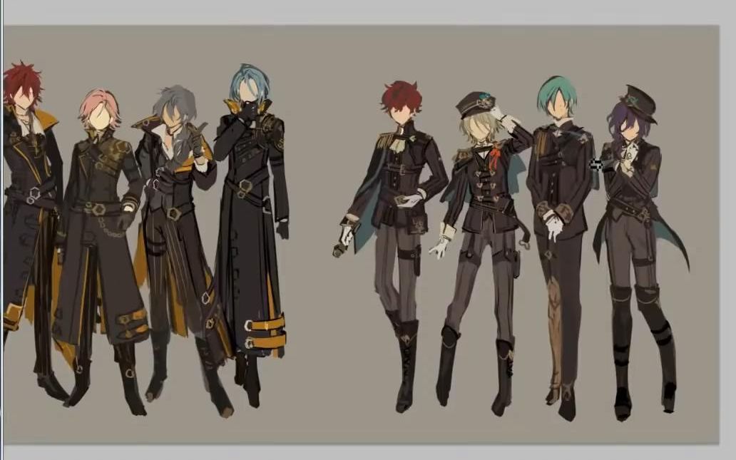 【板绘】韩国插画师角色设计草图绘制