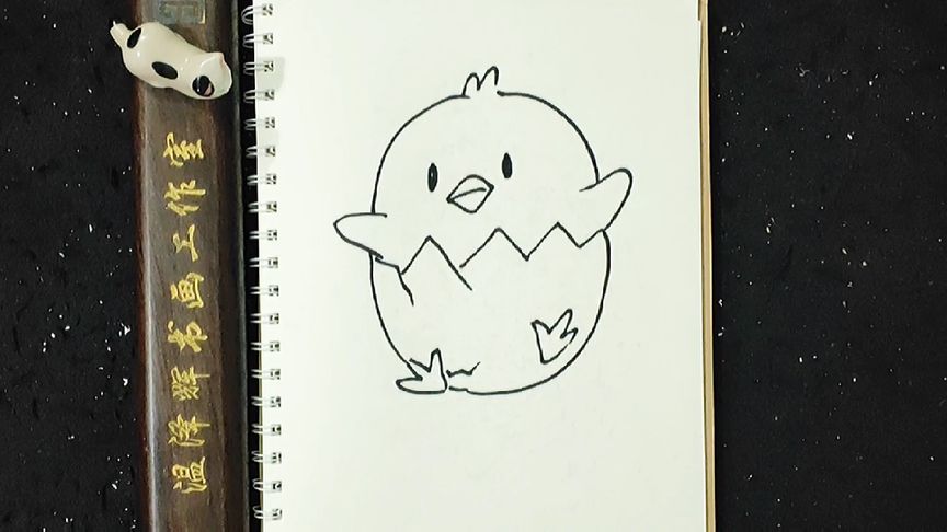 卡通小鸡的简笔画怎样画?